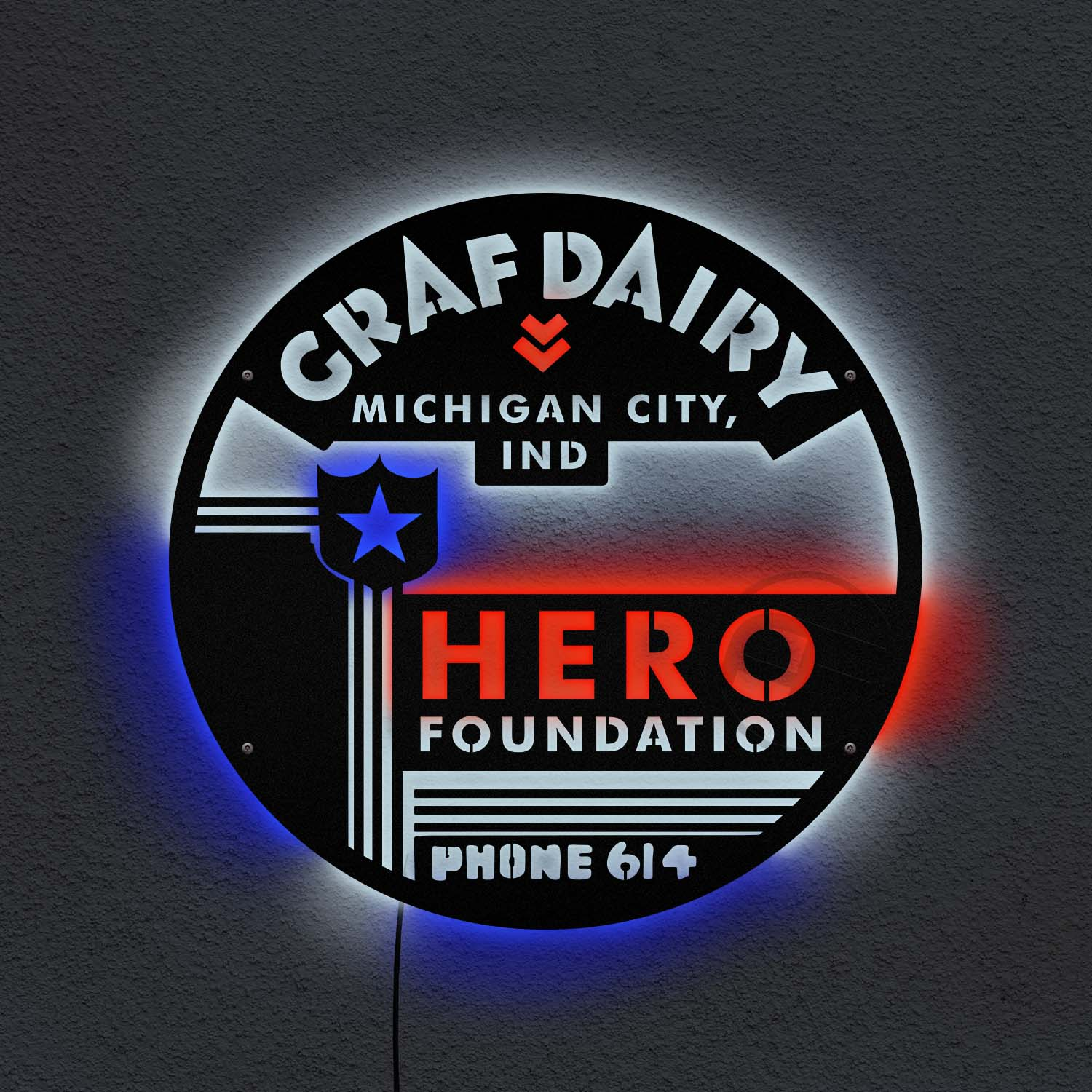 Branded Custom Signs for The Graf Dairy Hero Foundation | AFCultures ...